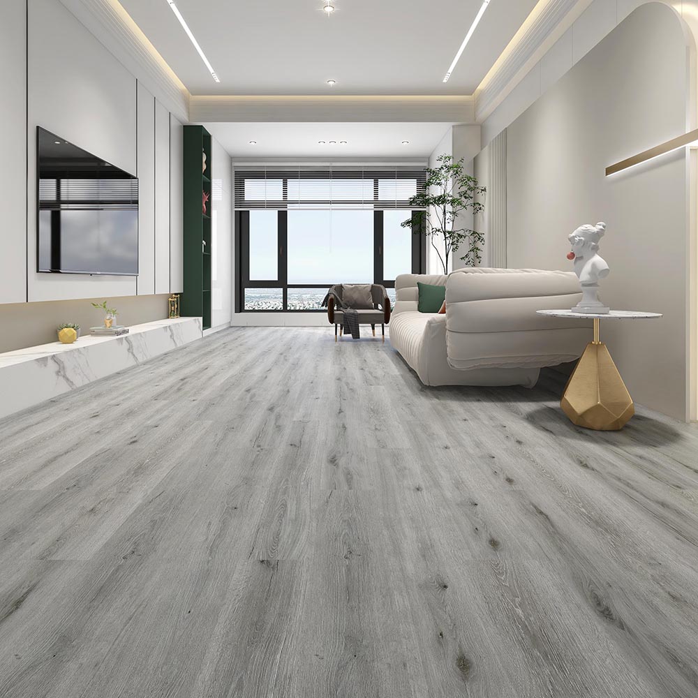China Dark Grey Oak Wood Vinyl Click Flooring Manufacturer and Supplier ...